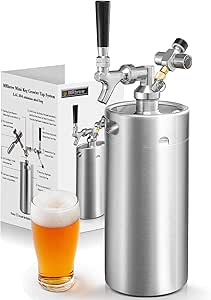 Amazon.com: MRbrew 128oz Mini Keg Growler Portable Draft Beer Dispenser ...