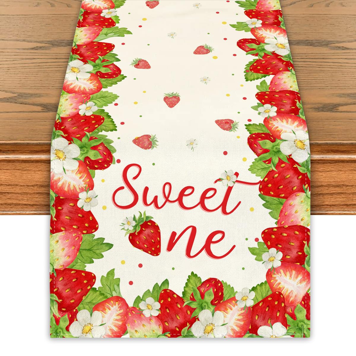 Amazon.com: Strawberry Table Runner Spring Summer Table Cover ...