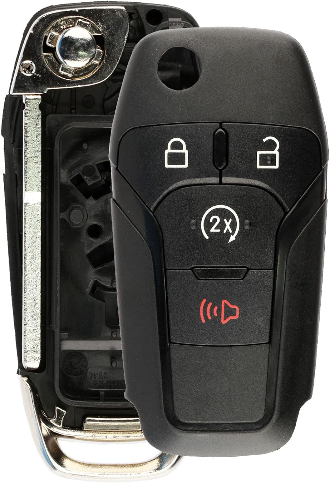 Amazon.com: OEM 4-Button Remote Flip Key Fob Compatible with Ford (FCC ...