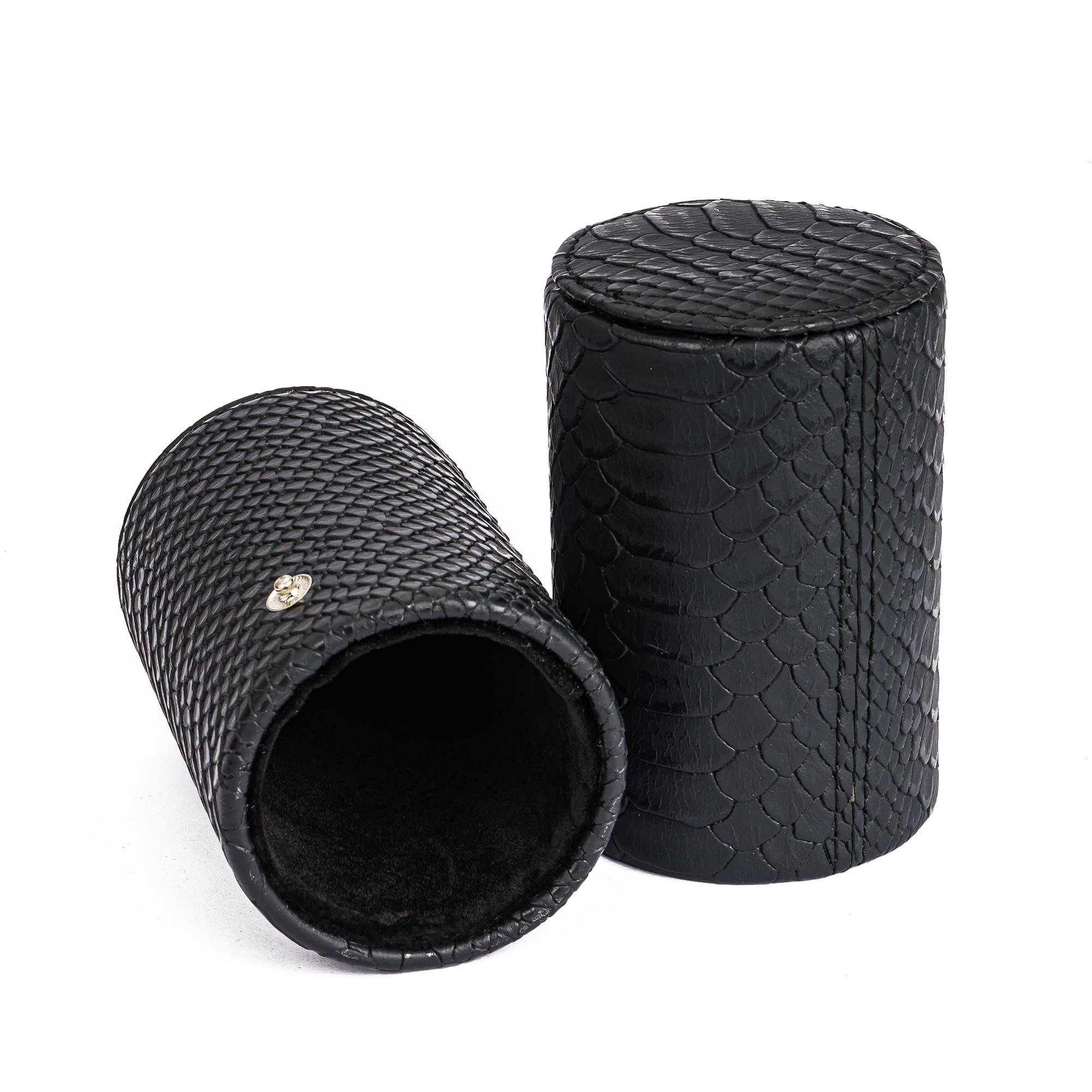 Cusdie 2 in 1 Dice Tray and 2 Dice Cups Foldable Tray Leather Dice ...