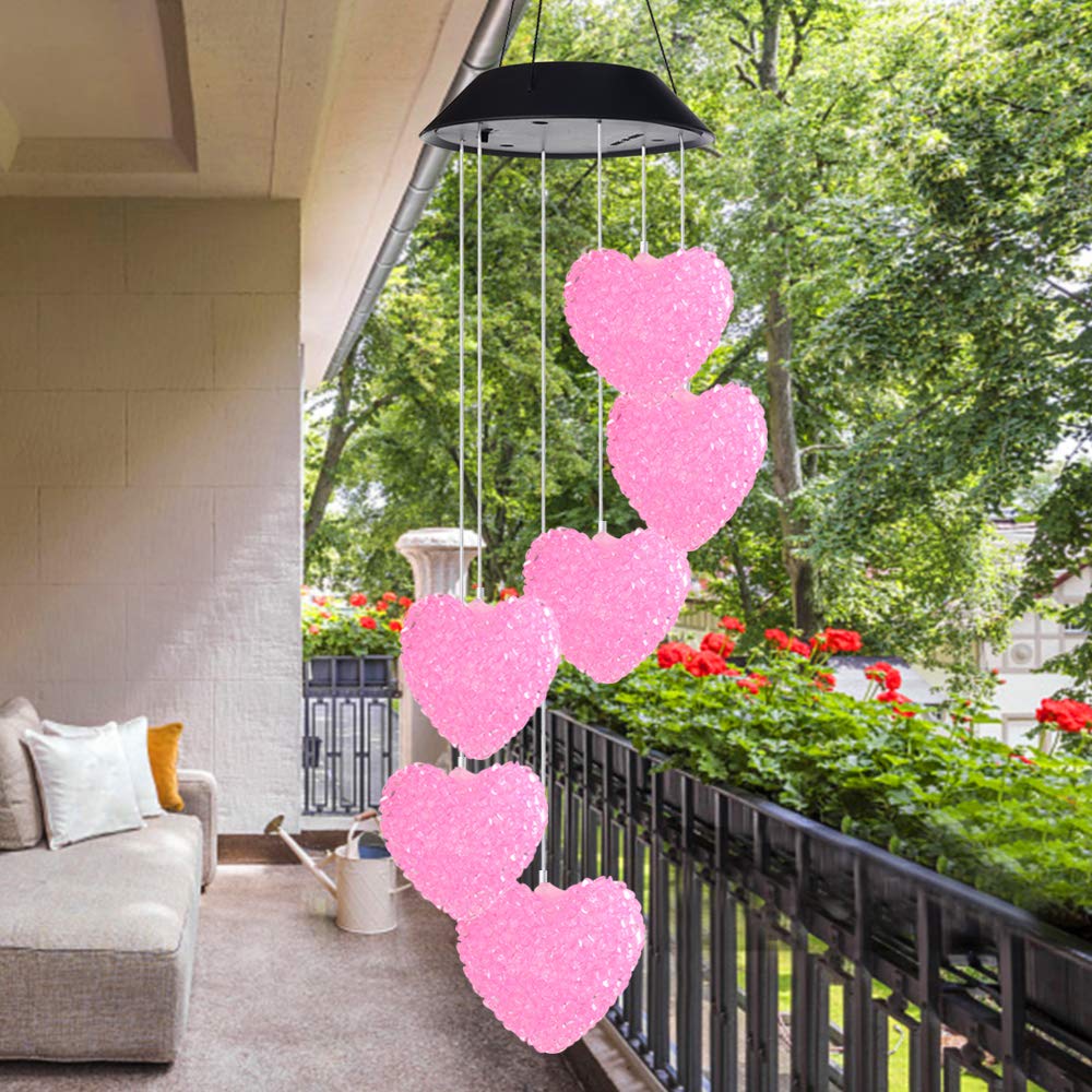Heart Shaped Wind Chimes Design