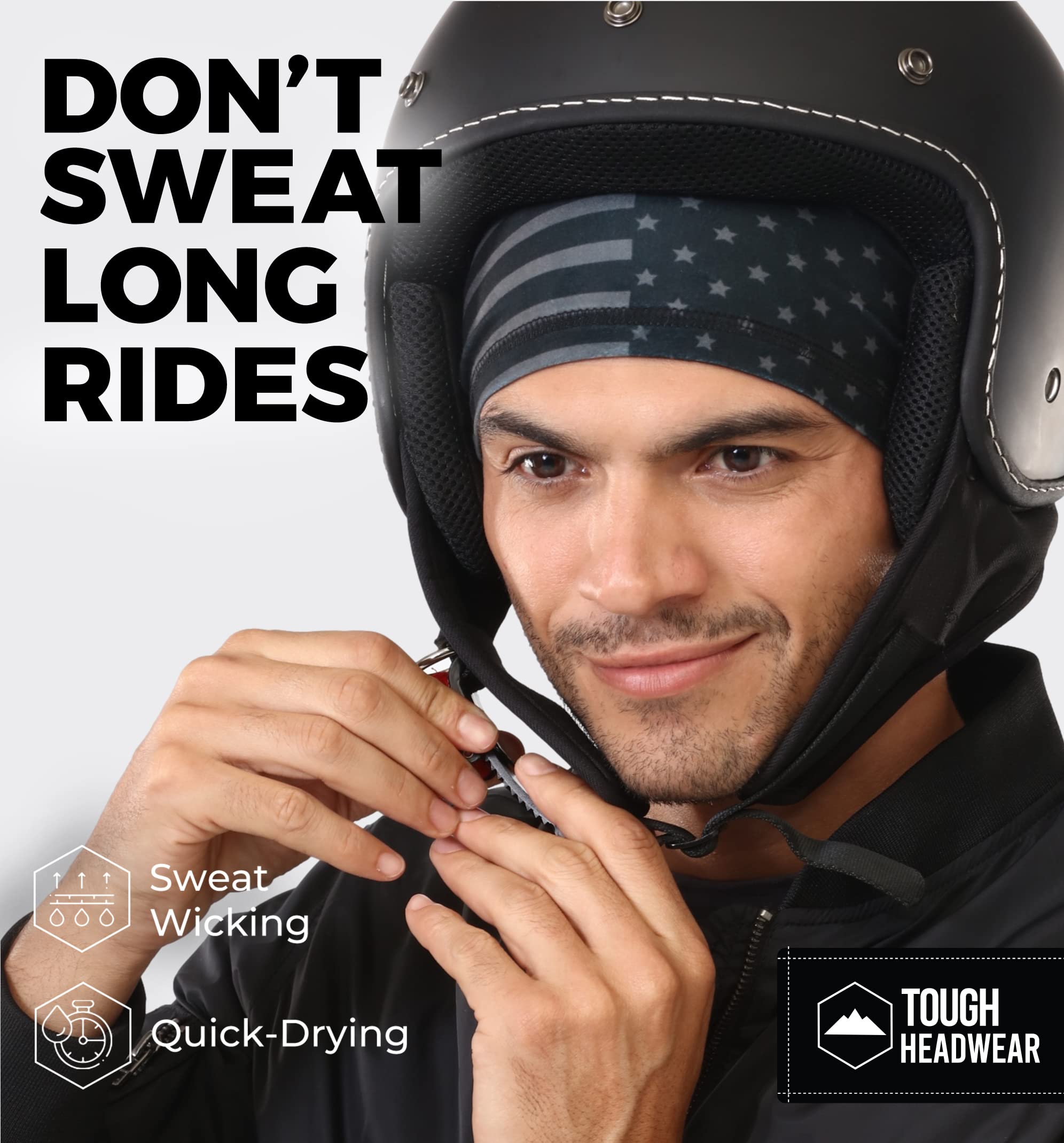 Snapklik.com : Tough Headwear Cooling Skull Cap Helmet Liner For Men