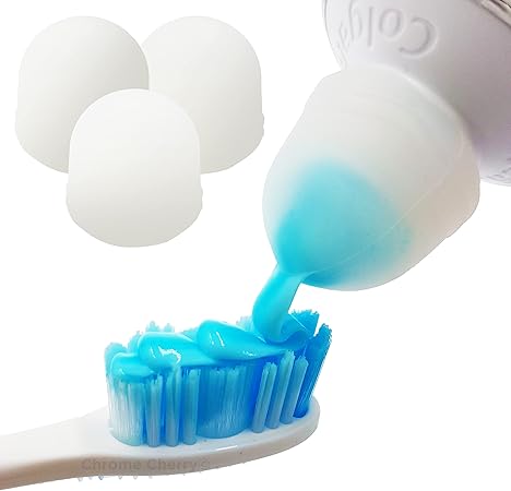 Amazon.com: Toothpaste Caps 3 Pack, SqueezMe by Chrome Cherry, Self ...