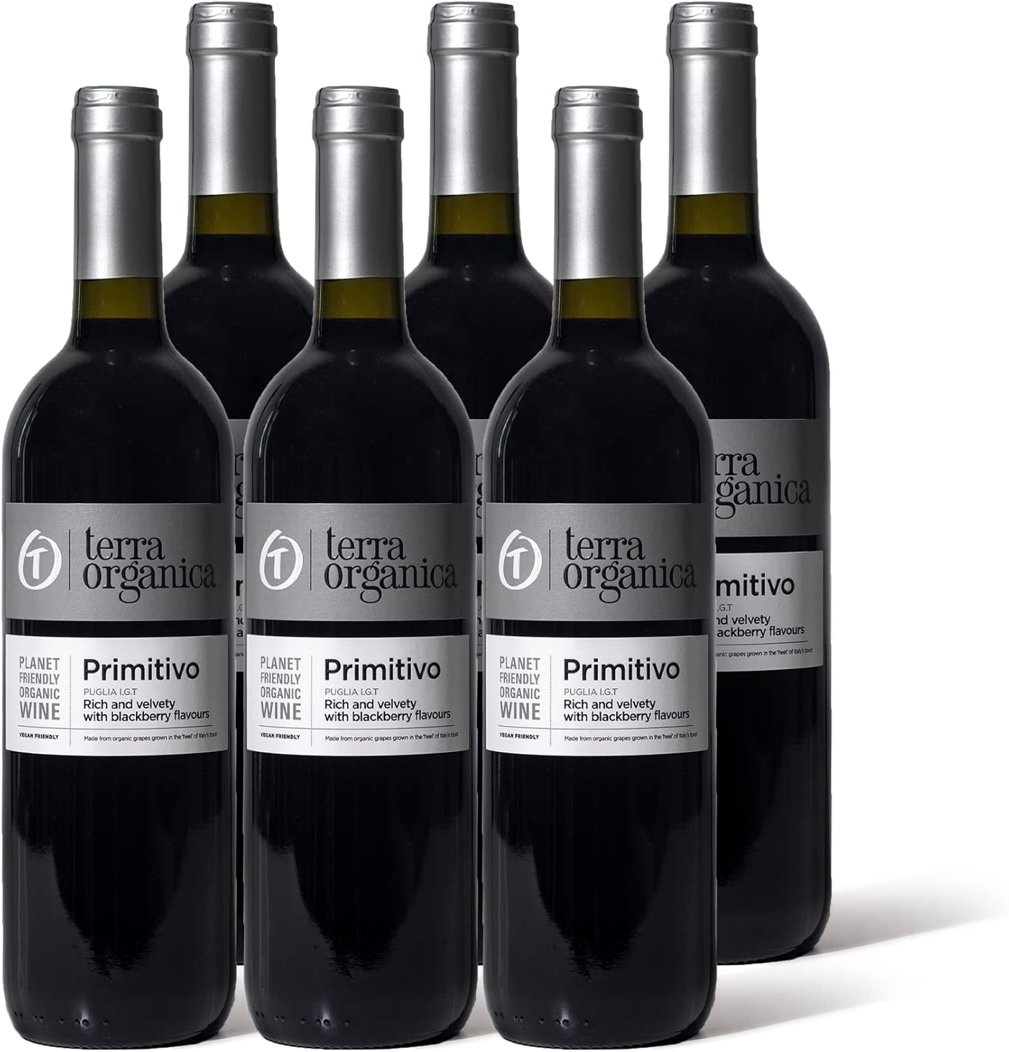 Terra Organica Primitivo Red Wine Case of 6 - Rich and Velvety Organic ...