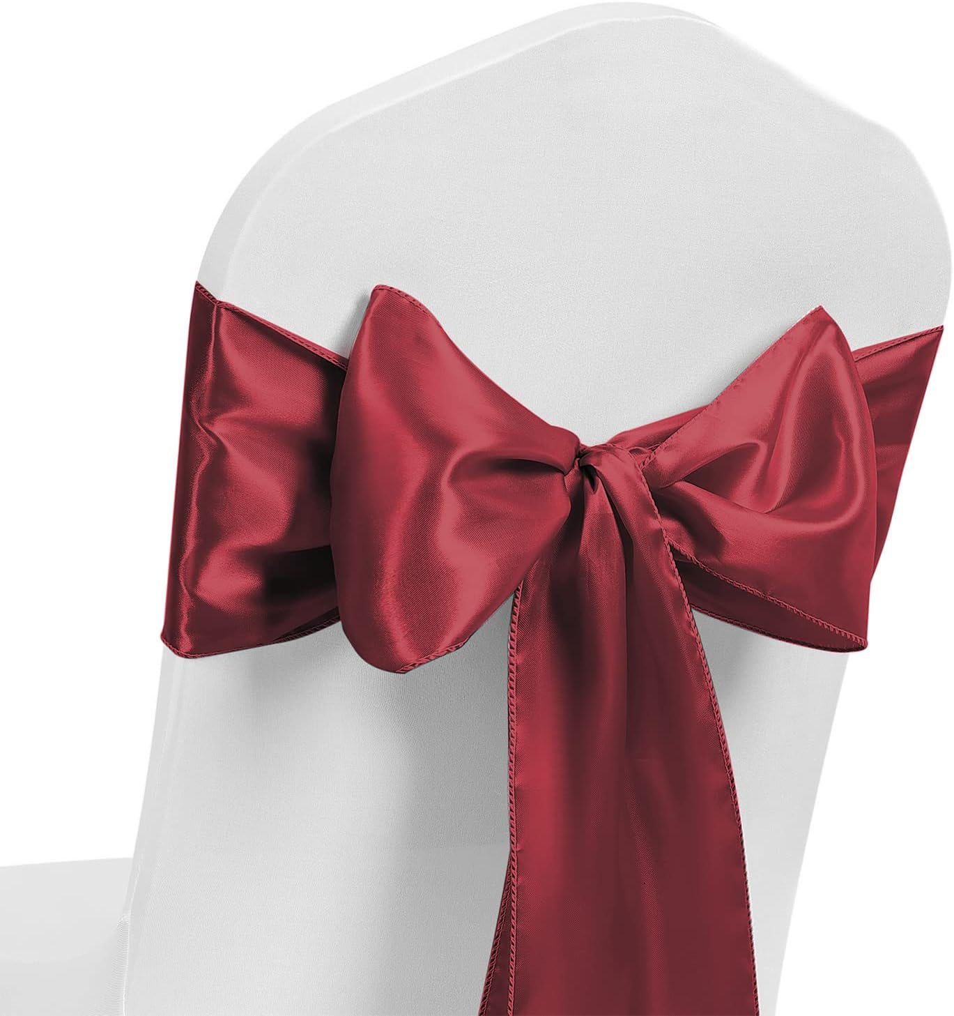 Amazon.com: Showgeous 20 PCS Burgundy Cheesecloth Chair Sashes Rustic ...