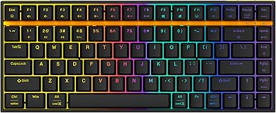 Amazon.com: Lumsburry Rainbow LED Backlit 87 Keys Gaming Keyboard ...