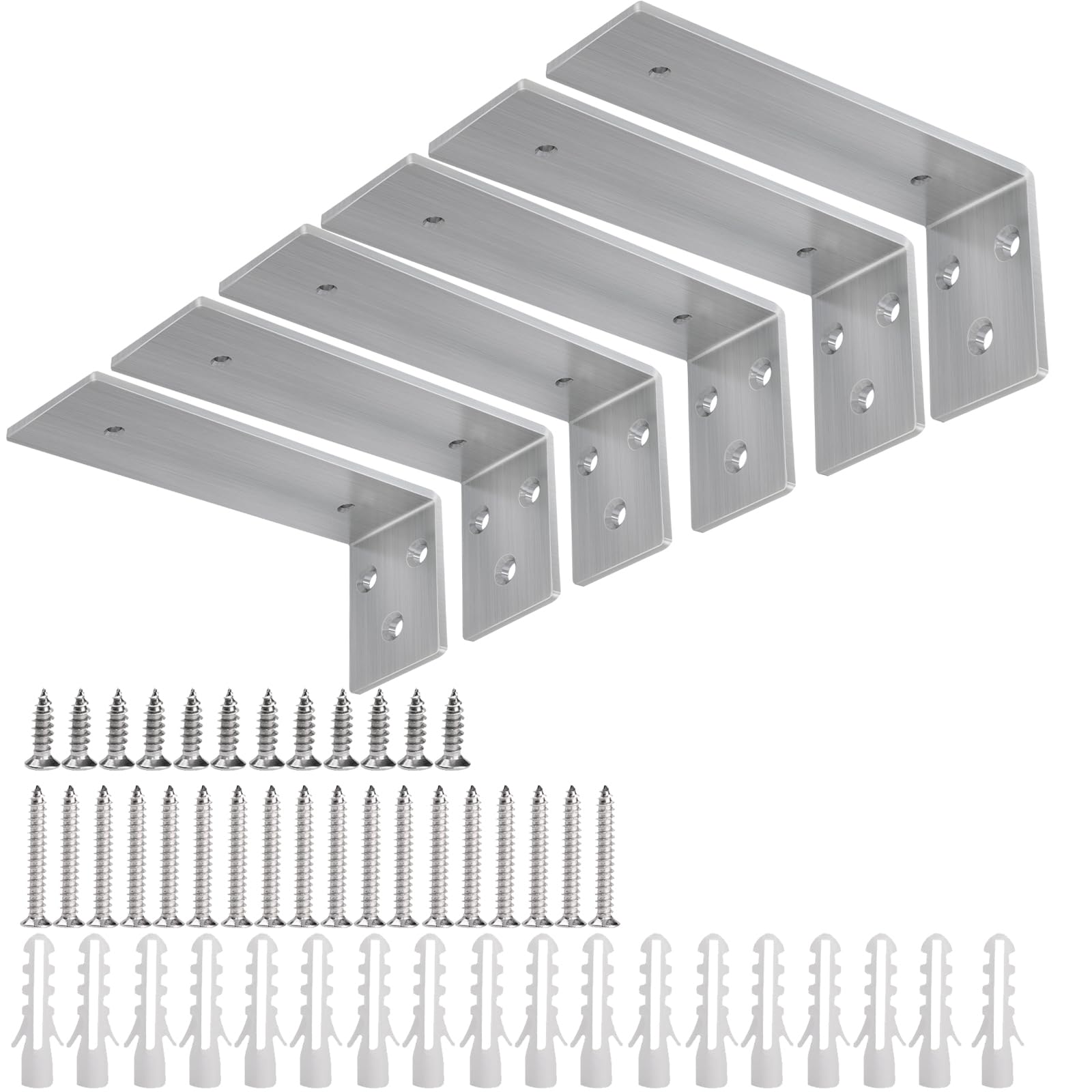 Amazon.com: Floating Shelf Bracket 12 inch, Stainless Steel Shelf ...