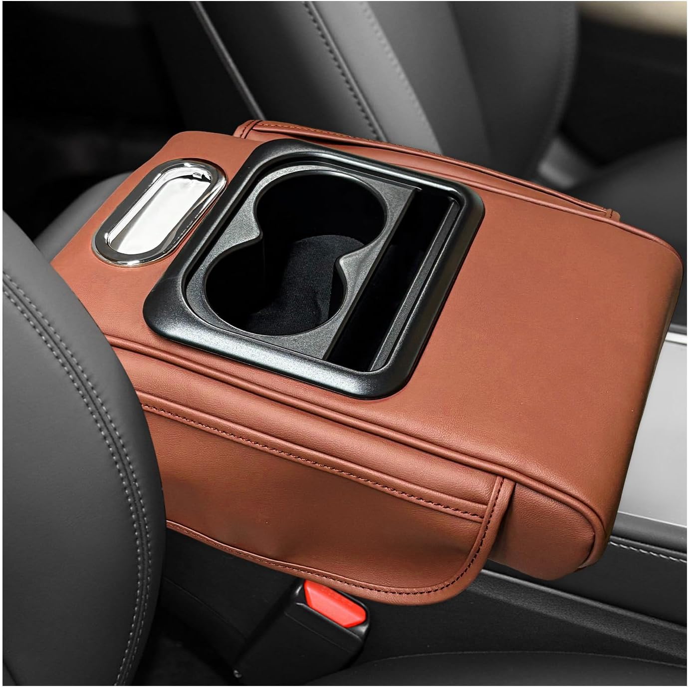 Amazon.com: SHMZK Car Center Console Armrest Pillow, Leather Car ...