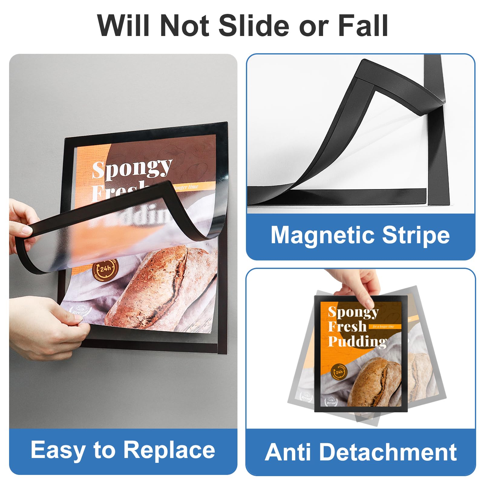 Snapklik.com : Magnetic Wall Signs Holder - 8.5 X 11 Letter Magnetic ...