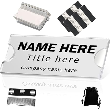 Amazon.com : Moritakk Magnetic Name Tags Kit, Magnetic Badge with 3 ...