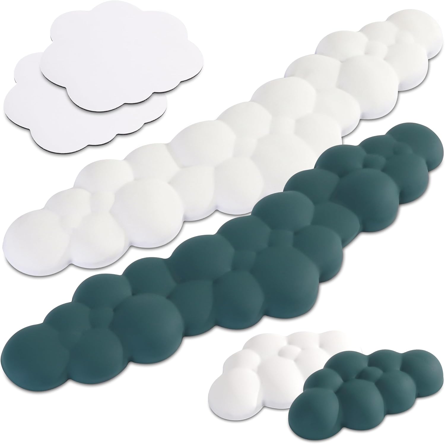 Amazon.com : Qloud Cloud Wrist Rest Set - White and Teal Cute Desk ...