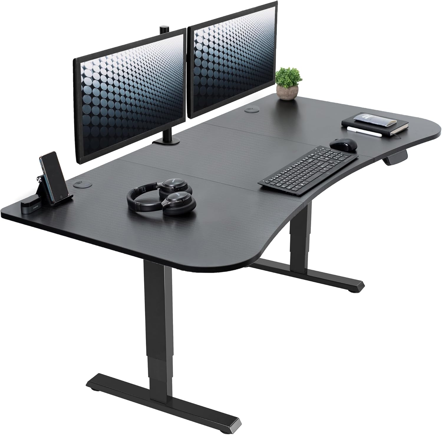 Amazon.com: VIVO Electric Height Adjustable 63 x 32 inch Memory Stand ...