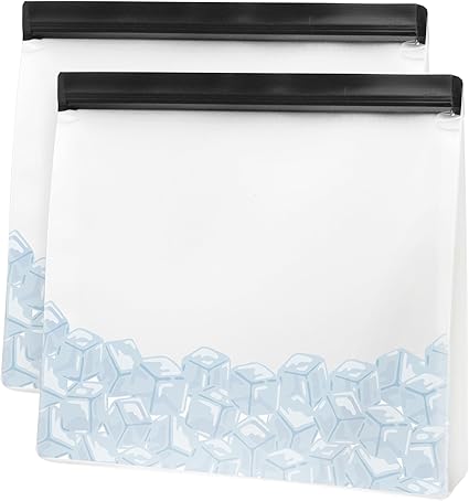 Amazon.com: OGGI Reusable Ice Storage Bags - Set of 2, 11x10x2.5 ...