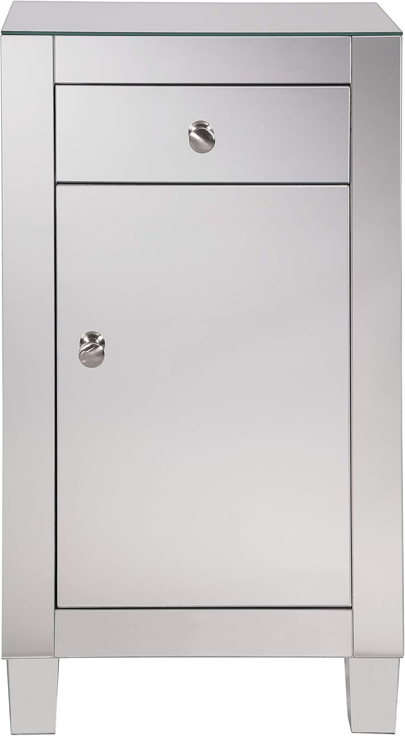 Amazon.com: Elegant Decor 1 Drawer 1 Door Cabinet, Clear : Home & Kitchen
