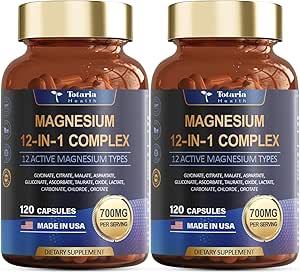 Amazon.com: Magnesium Complex 700mg 12 in 1 Magnesium Supplement with ...