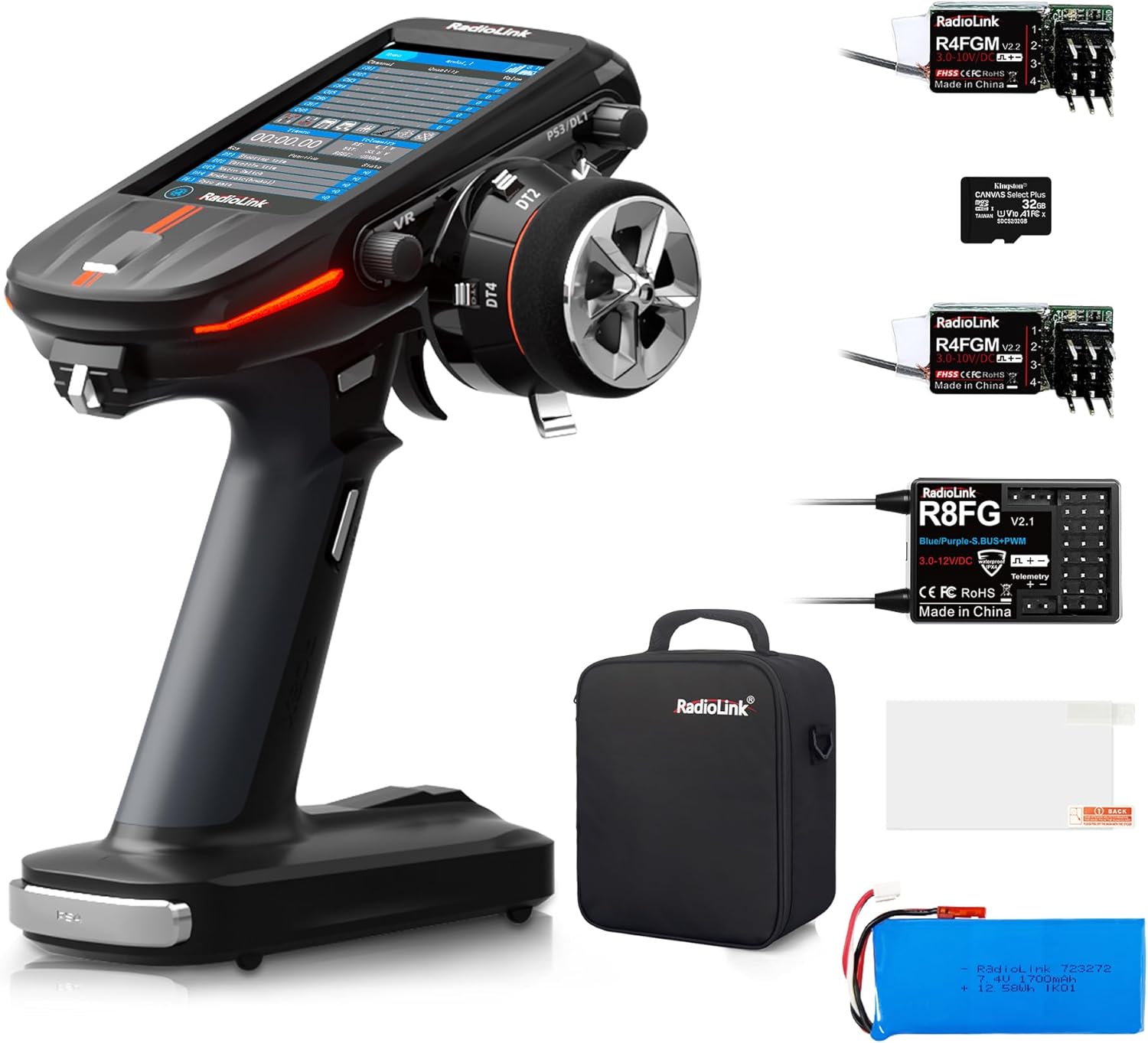 Amazon.com: Radiolink RC8X 8 Channels 2.4G RC Transmitter, 1*R8FG V& 2 ...