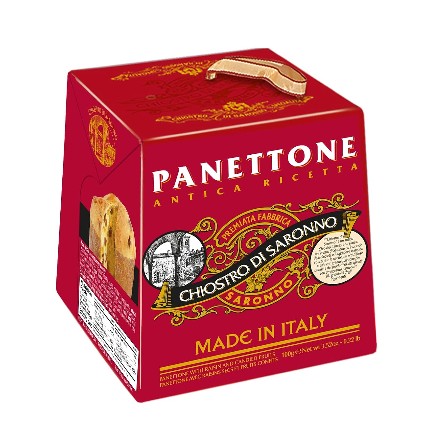 Amazon.com: Chiostro di Saronno Panettone Italian Cake - Traditional ...