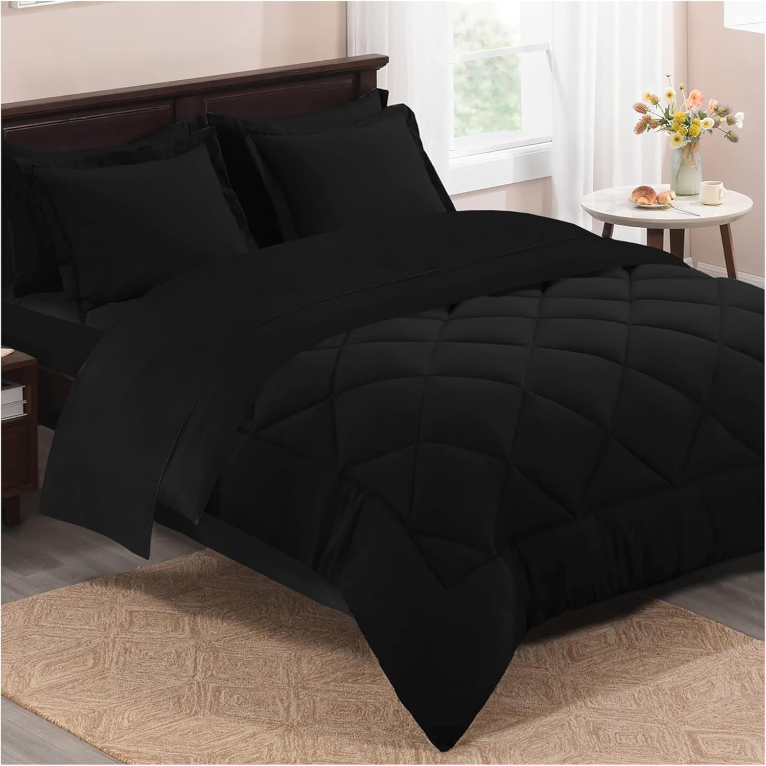 Amazon.com: Sleepdown King Size Comforter Set with Sheets - 7 Piece ...