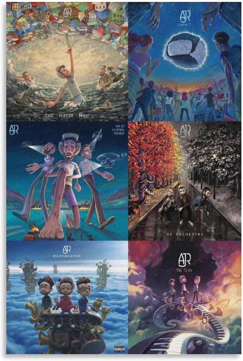 Amazon.com: AJR Canvas Poster Bedroom Decoration Landscape Office ...