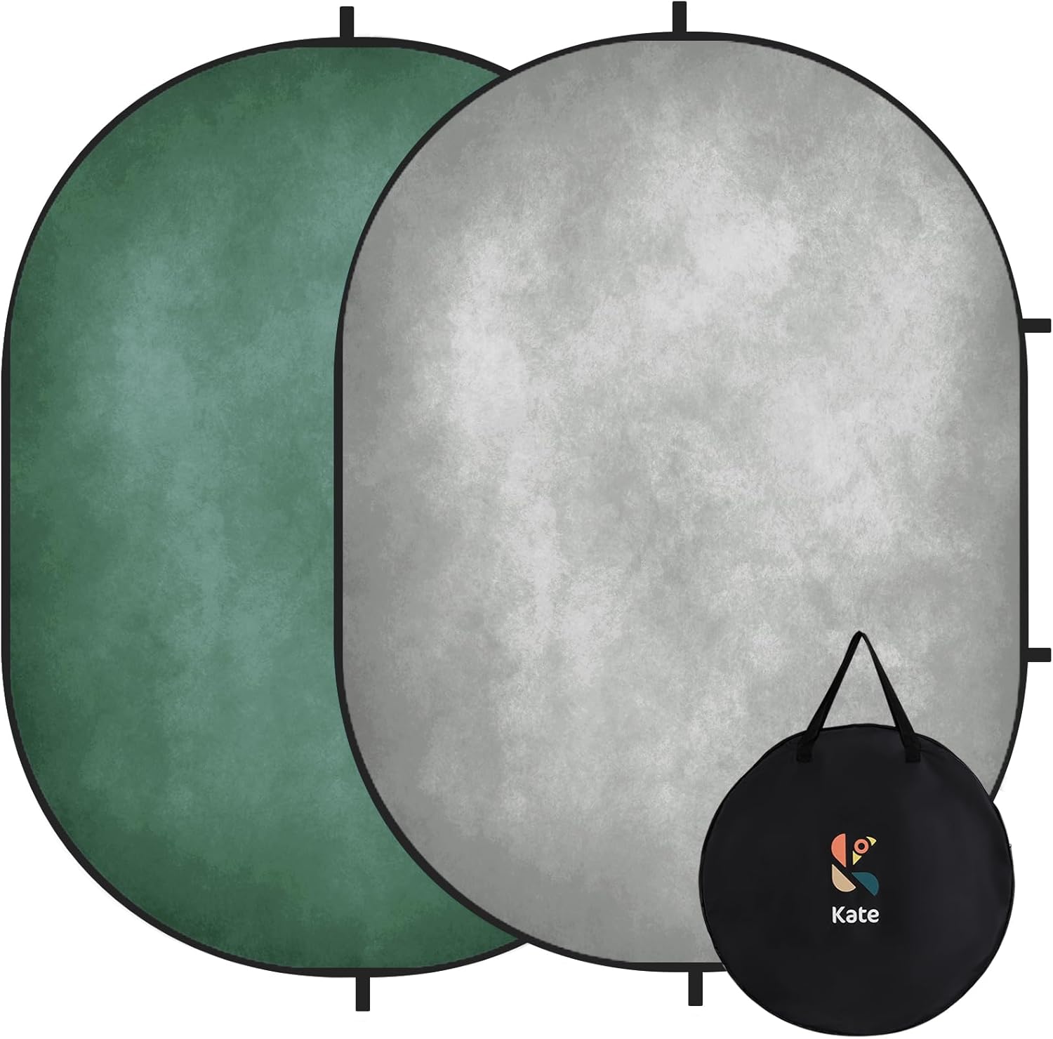 Amazon.com : Kate Collapsible Backdrop Pop Up Photo Backdops Green Grey ...