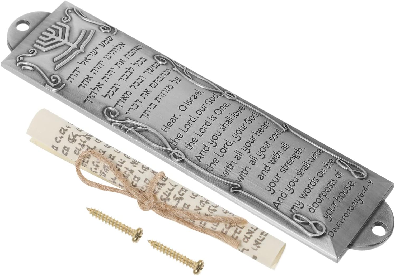Amazon.com: Housoutil Mezuzah for Door 10 Commandments Jewish Mezuzah ...