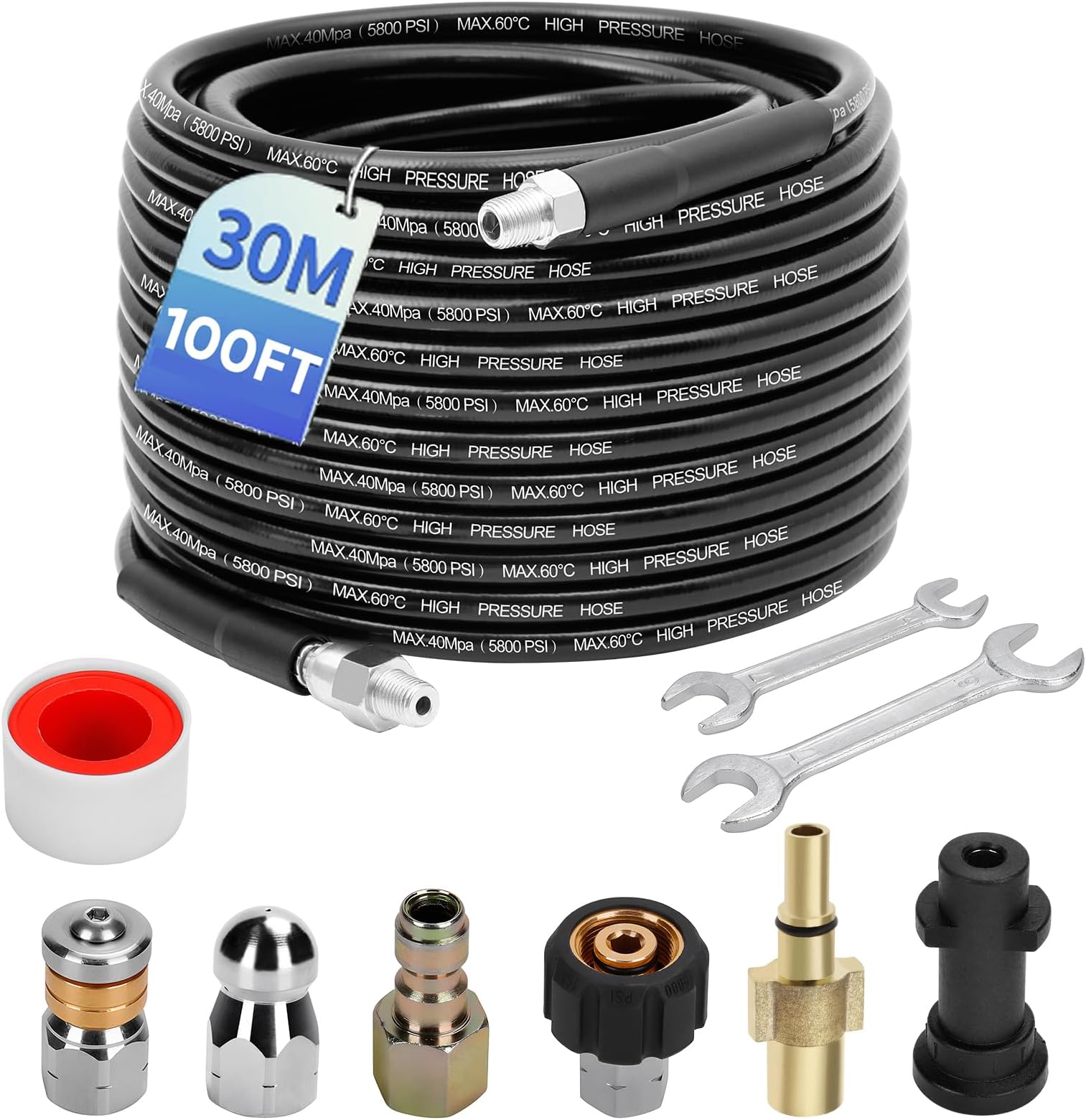 STYDDI Pressure Washer Drain Pipe Hose Cleaning Kit for Karcher K2-K7 ...