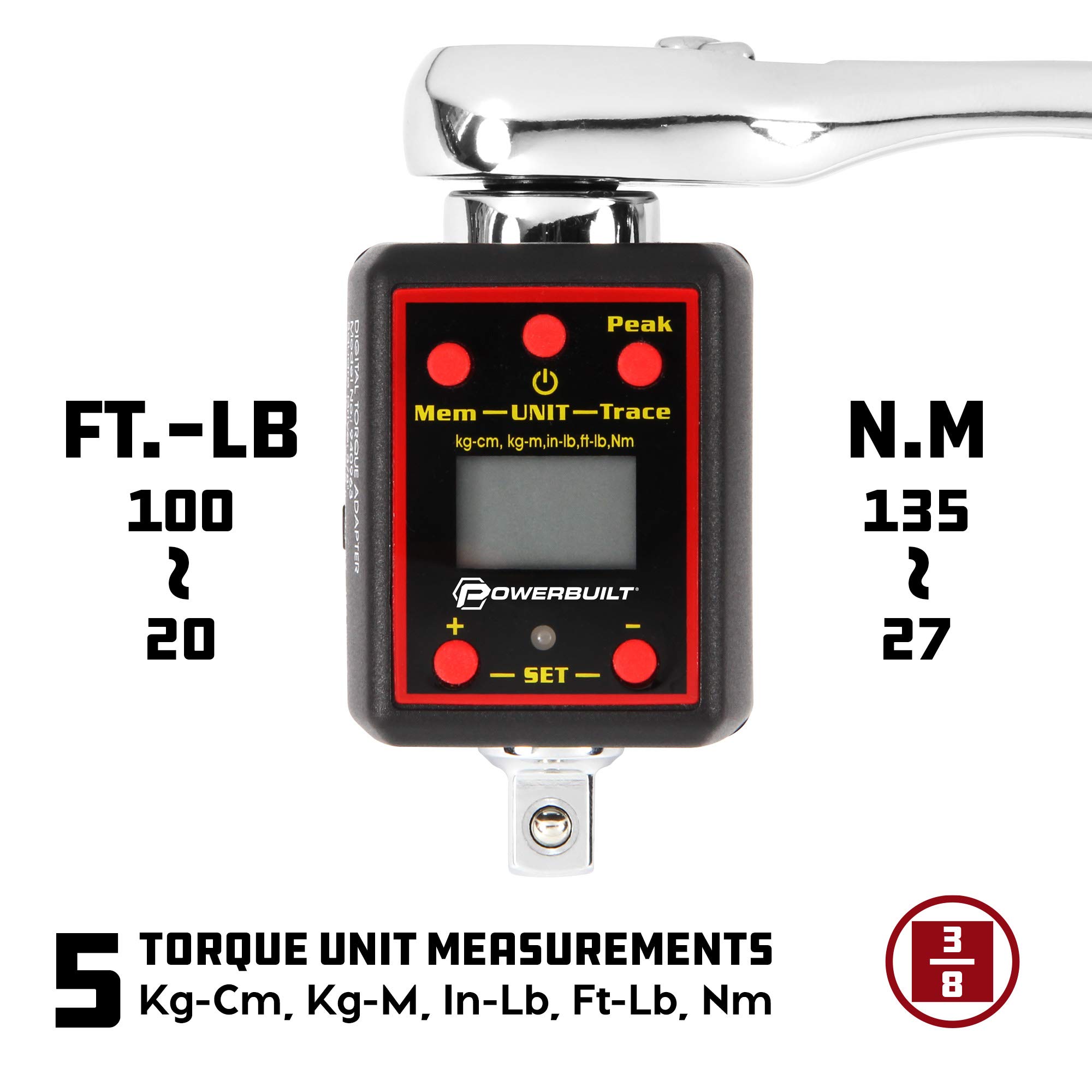 Snapklik.com : Powerbuilt Digital Torque Socket Adapter, 3/8 Inch Drive ...