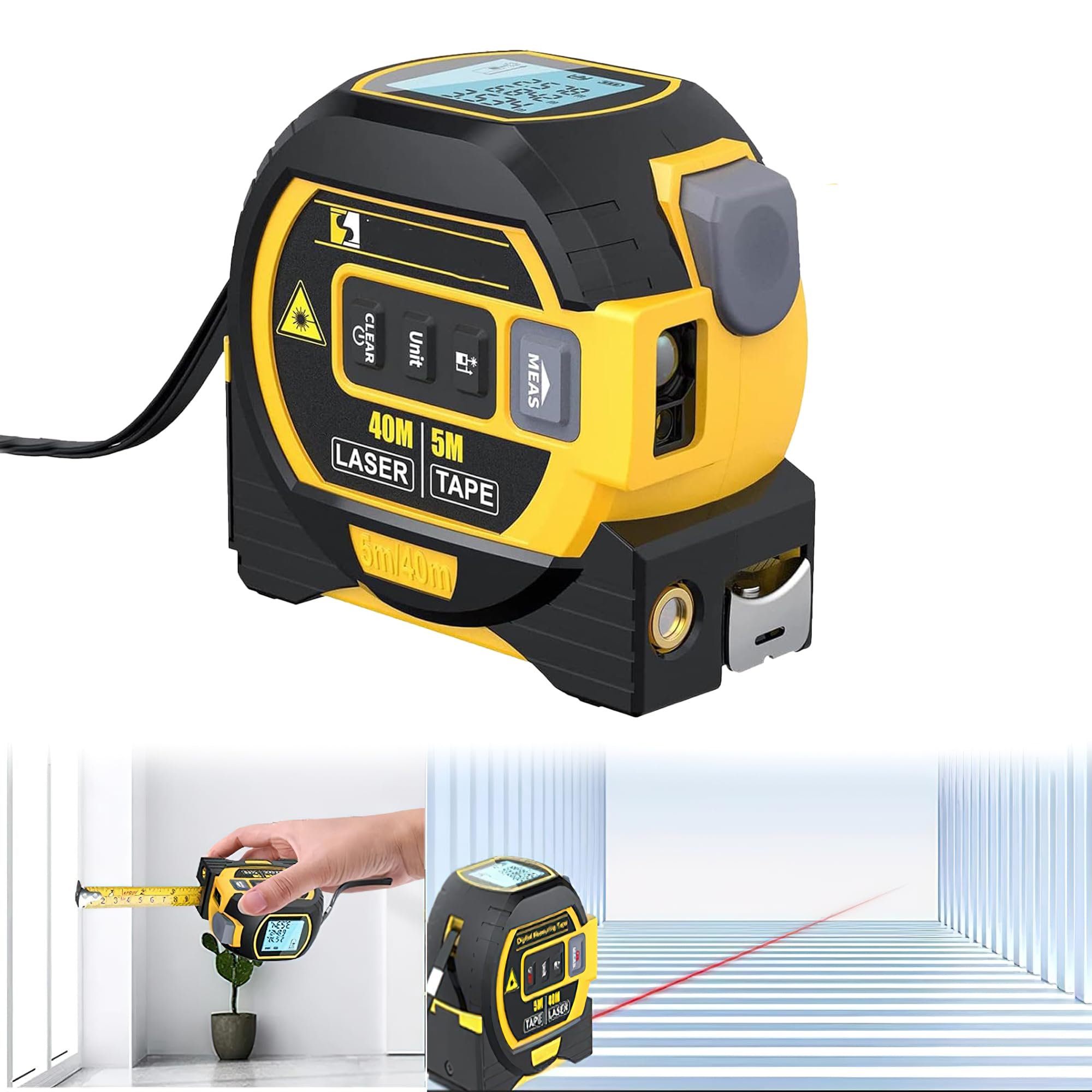 Buy AVEDIA 3 in 1 Digital Tape Measure, Infrared Distance Meter Device ...