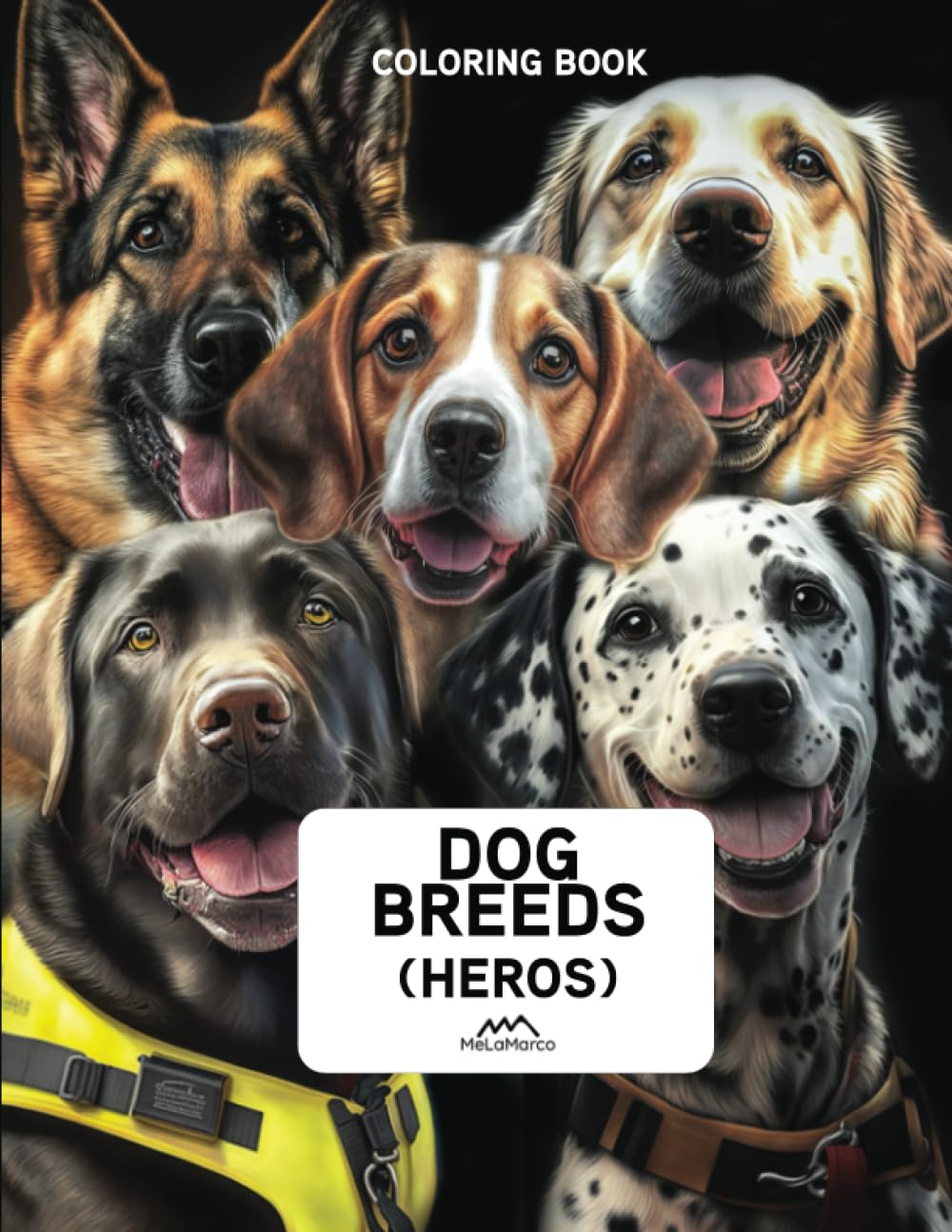 Amazon.com: Dog's Breeds Adult Coloring Book (Heros Version) | Dog ...