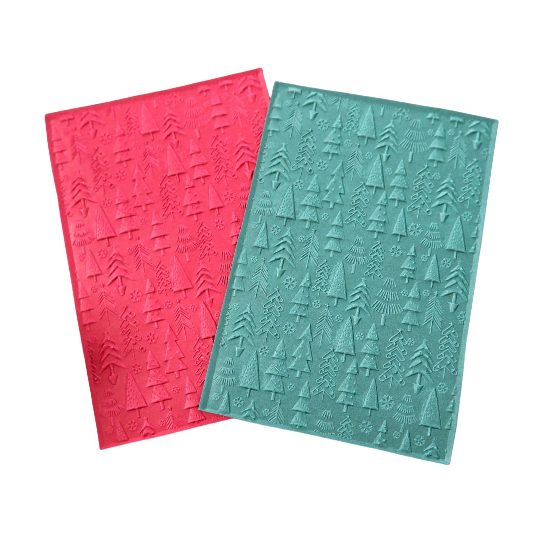 Amazon.com : DIYology 3D Christmas Forest Embossing Folders for Card ...