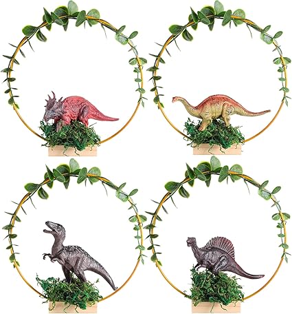 Amazon.com: VioraWhite 4 Set Dinosaur Party Decorations Dinosaur ...