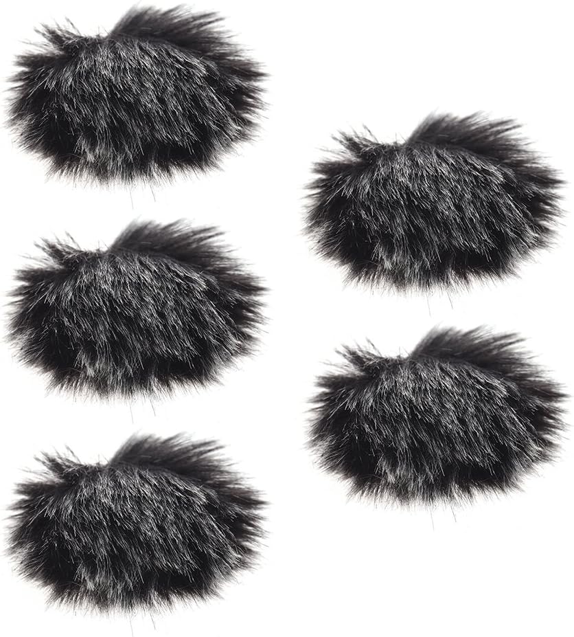 Amazon.com: Andoer Wind Covers Radio Mic Furry Outdoor Microphone ...