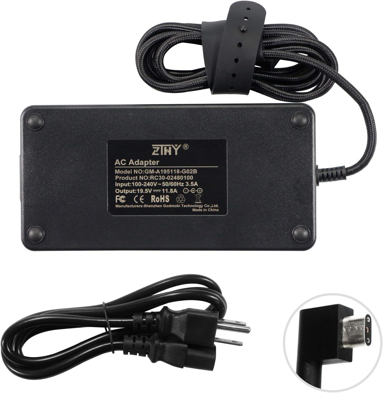 Amazon.com: New Laptop Charger 230W 19.5V 11.8A 3-Prong AC Adapter ...