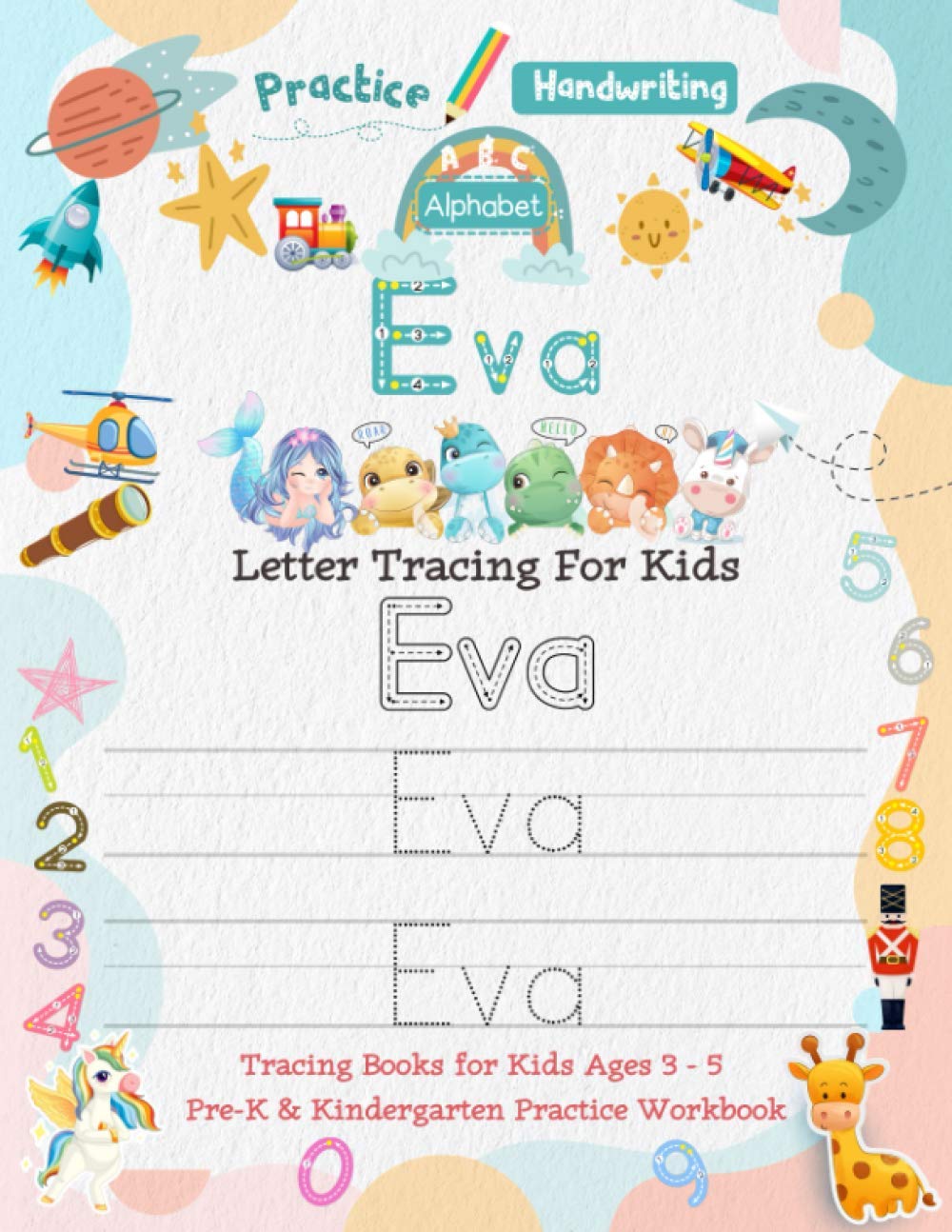 Buy Eva Letter Tracing for Kids: Personalized Name Primary Tracing Book ...