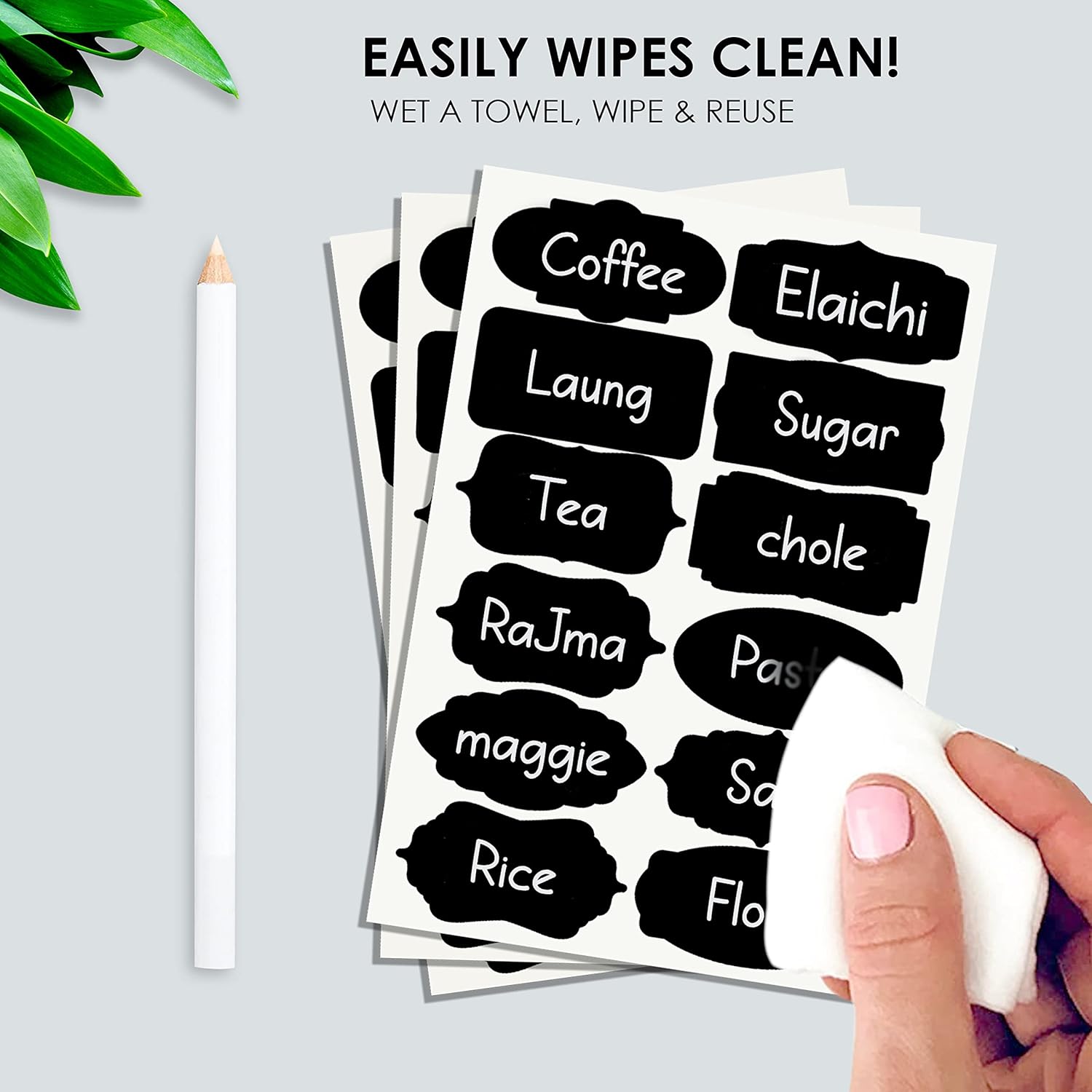 CLICKEDIN 84 Pc Vinyl Stickers for Mason Jars Glass Bottles, Decals ...