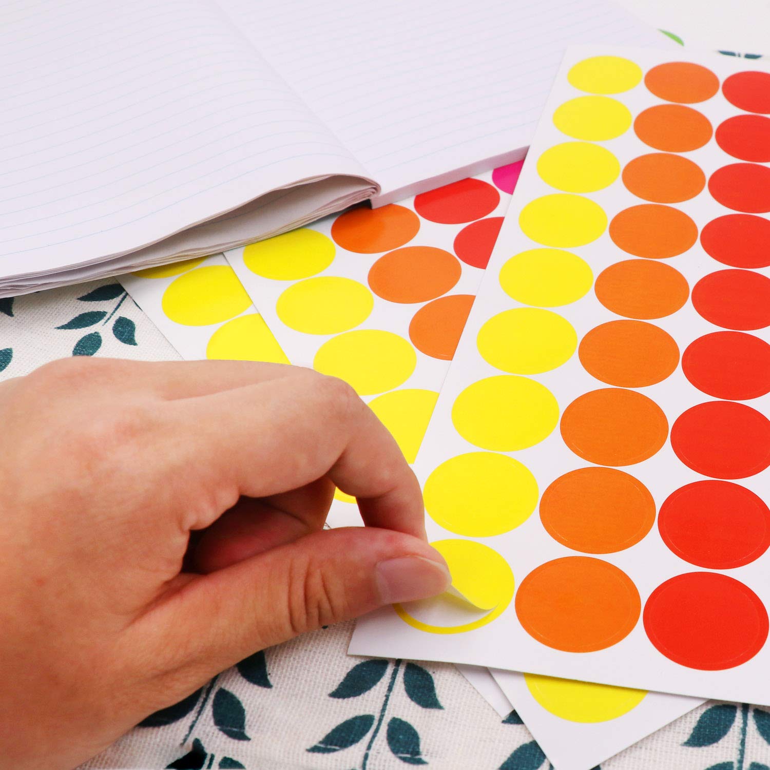 Snapklik.com : Colored Dot Stickers 1 Inch, Circle Stickers Round Color ...