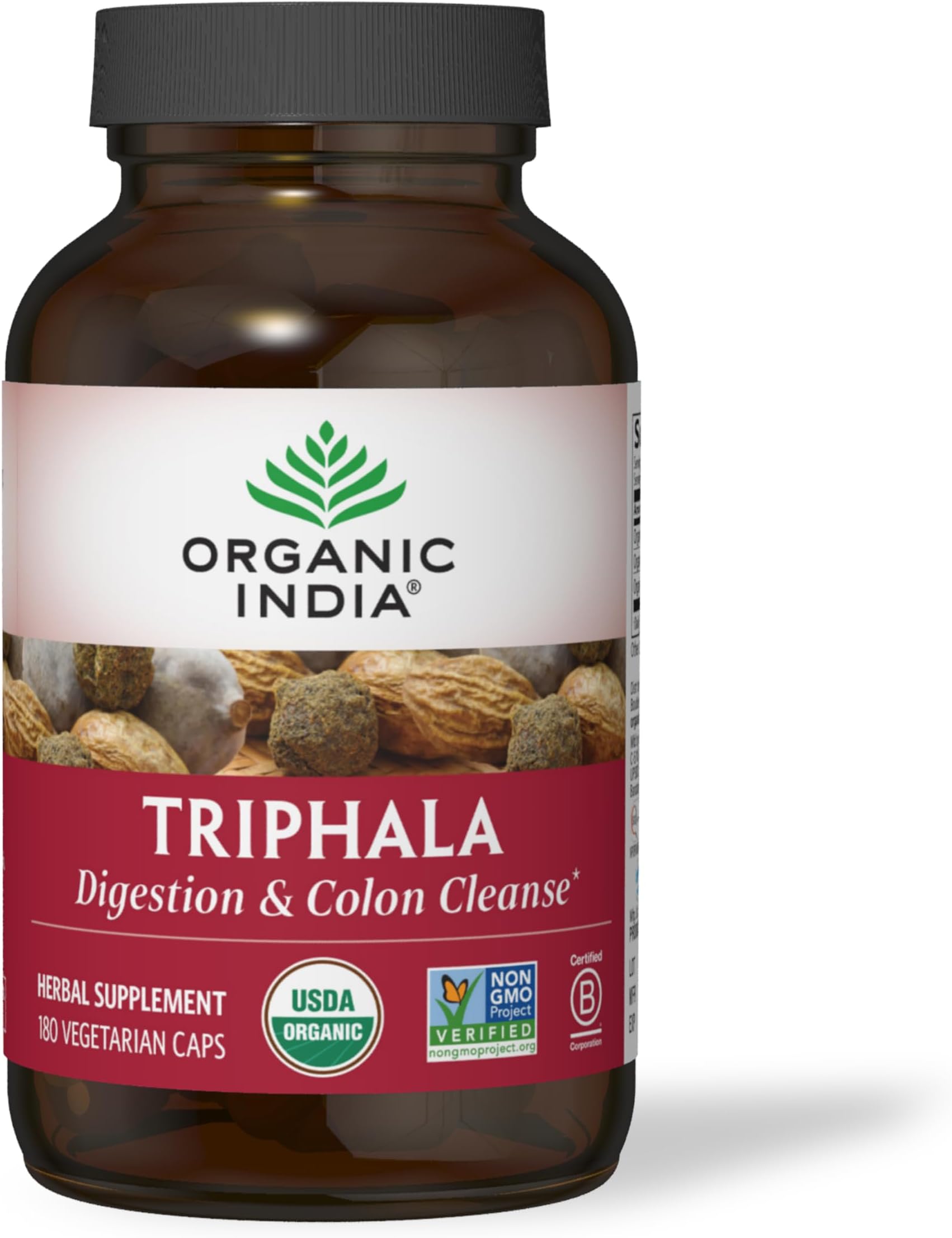 Amazon.com: ORGANIC INDIA Triphala Capsules Organic - Herbal Supplement ...