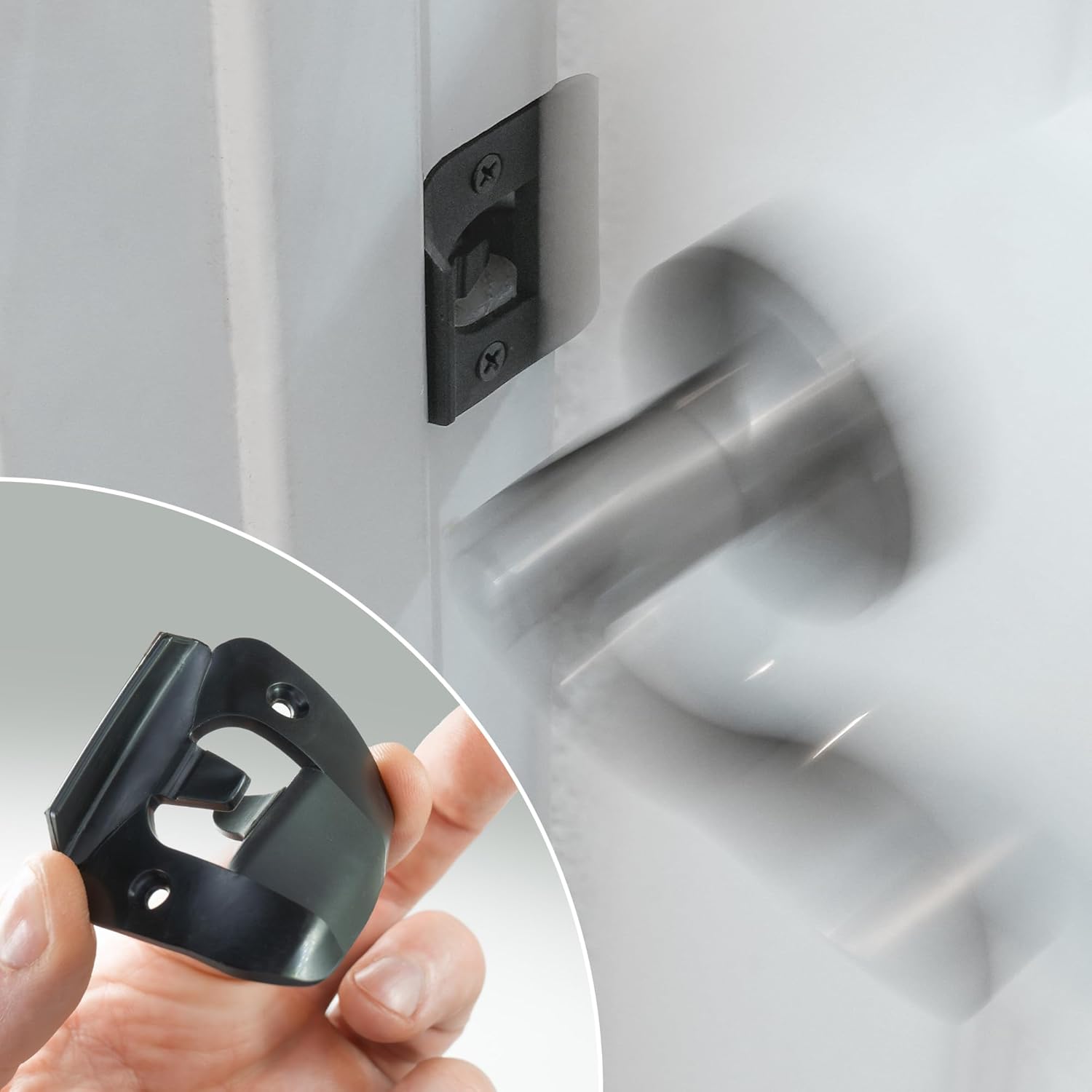 Enhanced Door Silencer Strike Plate with Adhesive Bump Stops - Flexible ...