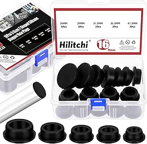 Hilitchi 16Pcs 5Sizes High Temp Silicone Plug Assortment Kit: 26MM ...