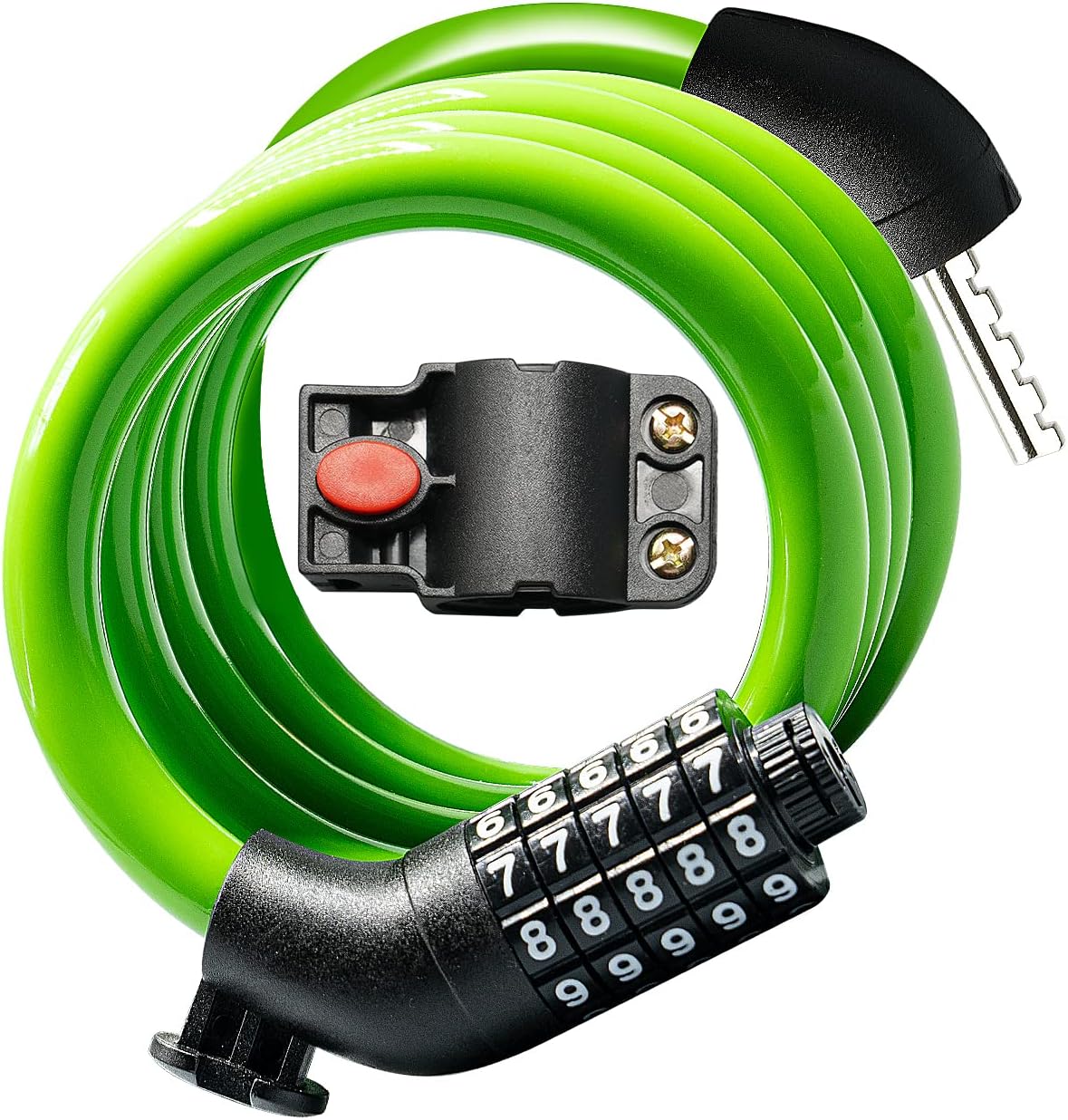 Amazon.com: Bike Lock Cable, Combination Bicycle Lock, 5-Digit ...