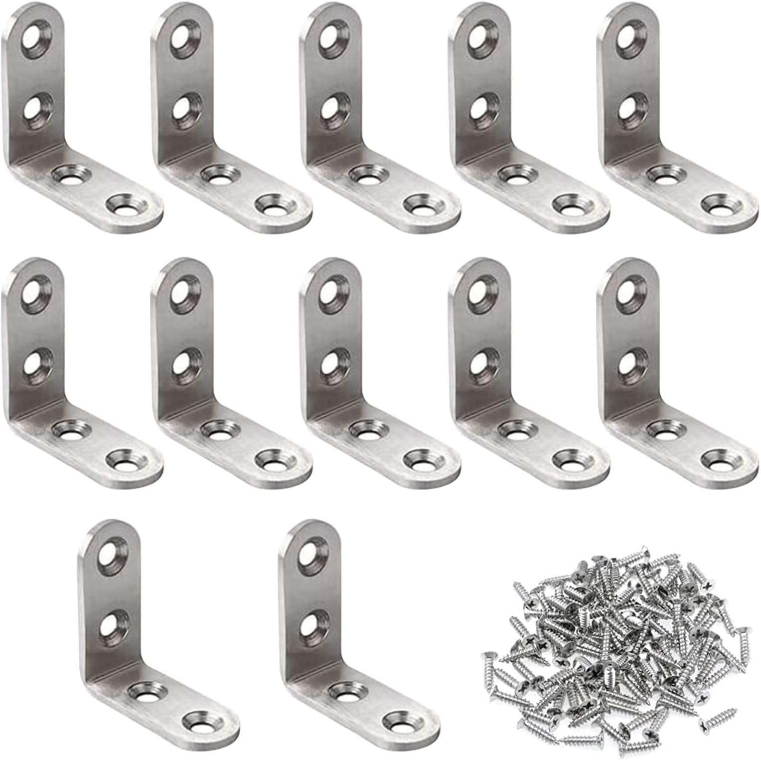 VFANDV Équerre de Fixation 50 Pièces, 20x20mm Équerre Métal avec 100 ...