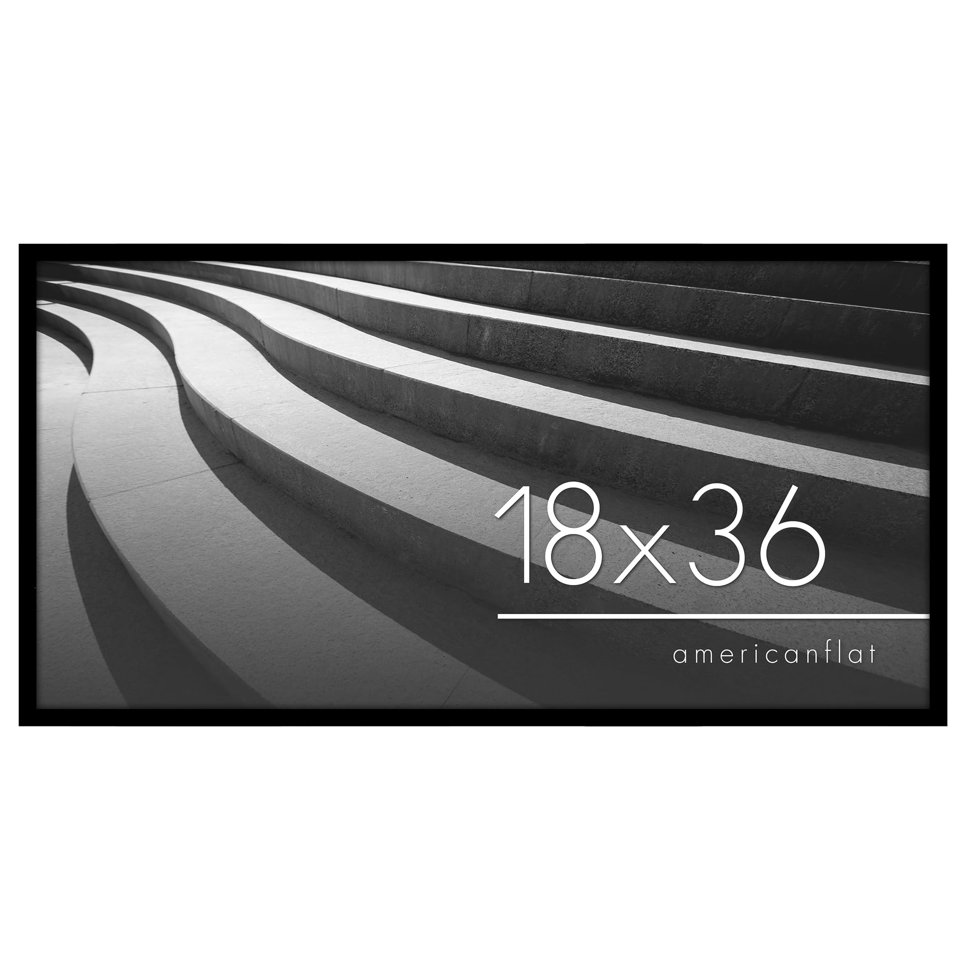 Americanflat 18x36 Picture Frame in Black - Thin Border Photo Frame ...