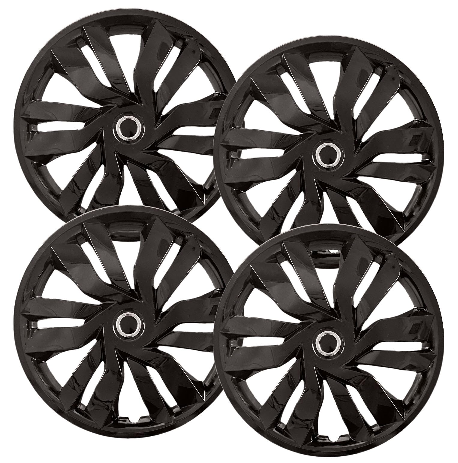 Amazon.com: Hubcaps.com - Premium Quality 15 inch Black Hubcaps! Fits ...