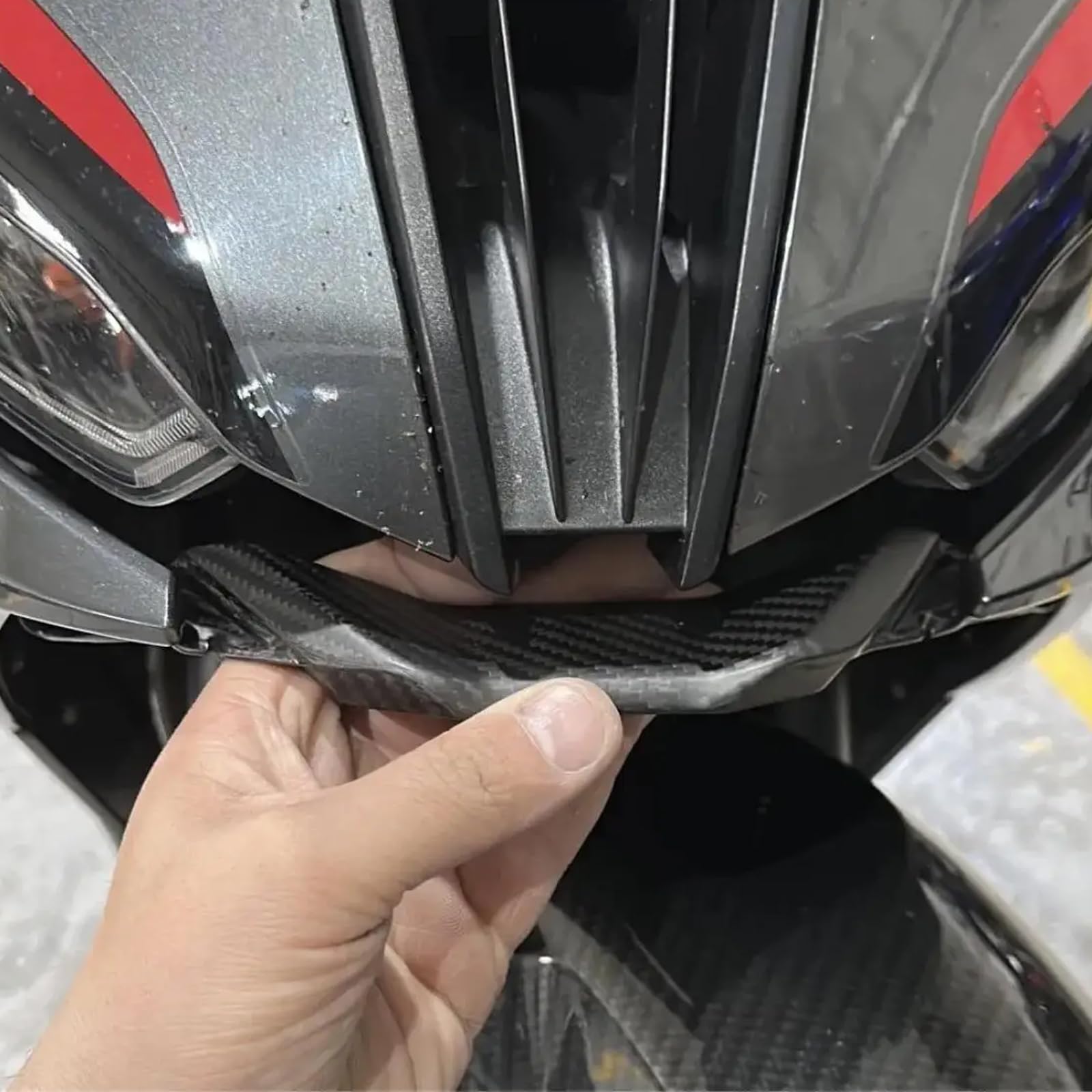 Carbon Fiber Front Spoiler Fxed Wind Winglets For BMW S1000RR M1000RR ...