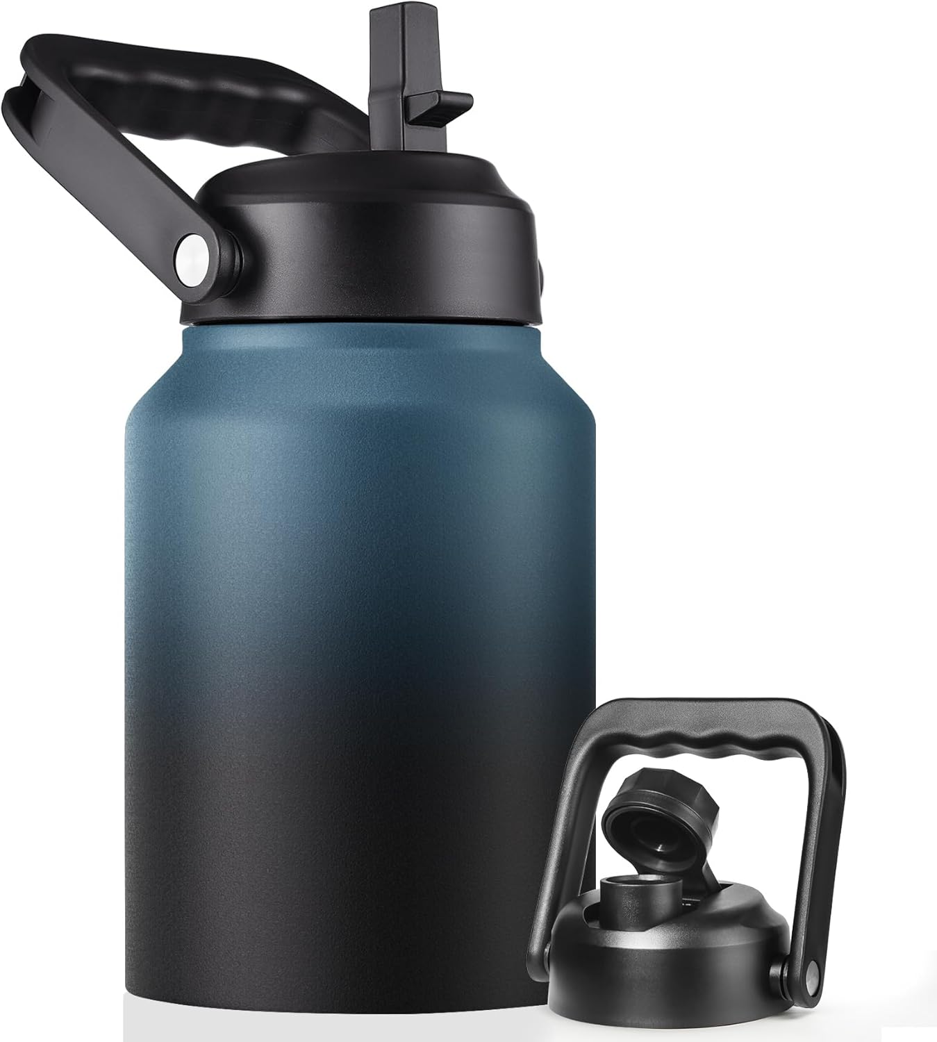 Amazon.com : EALGRO Half Gallon Insulated Water Bottle Jug with Straw ...