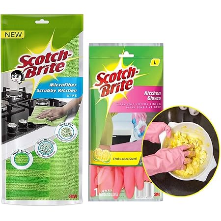 Scotch-Brite Microfiber Cloth (Set of 4, Multicolour) : Amazon.in: Home ...