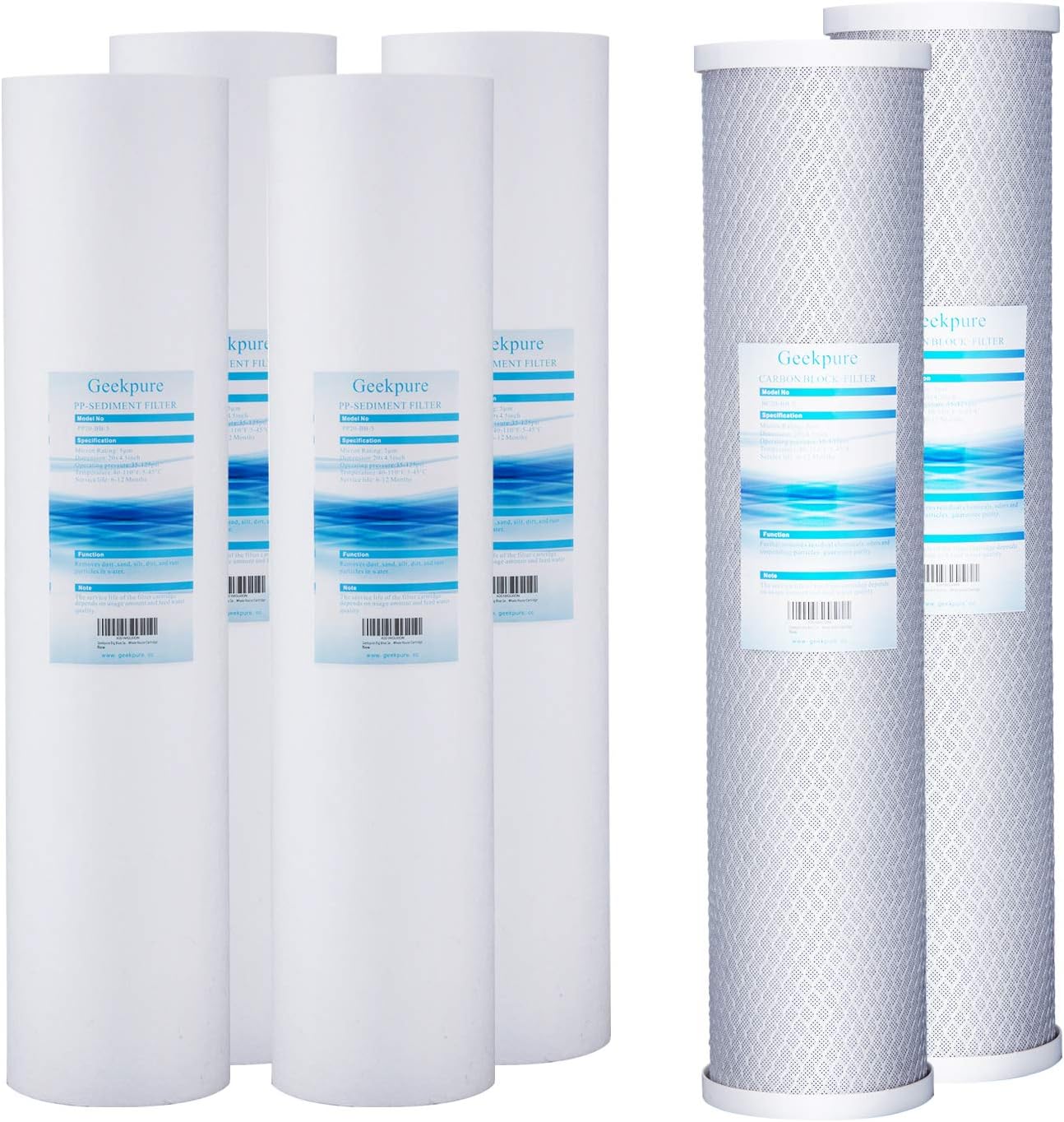 Amazon.com: Geekpure 20-Inch Whole House Replacement Water Filter ...