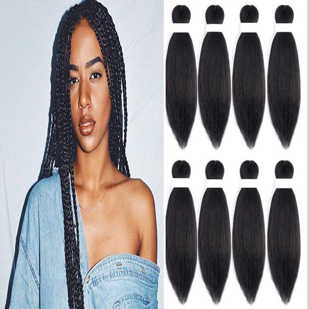 Buy 18inch 8Packs Braiding Hair Pre-Stretched Braiding Hair Yaki ...