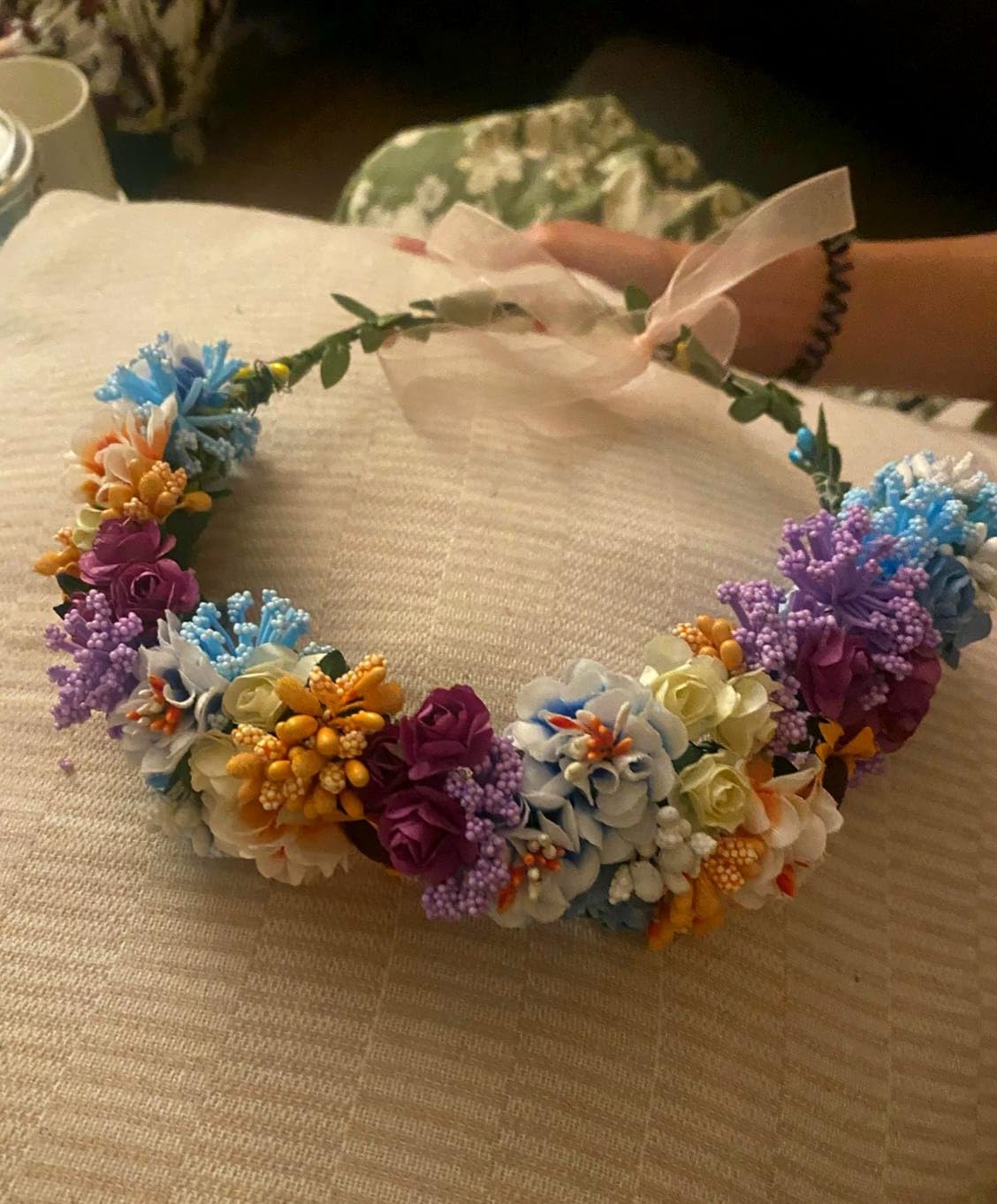 INFUNLY 20 Pcs DIY Flower Crowns Making Kit Handmade Floral Crown ...