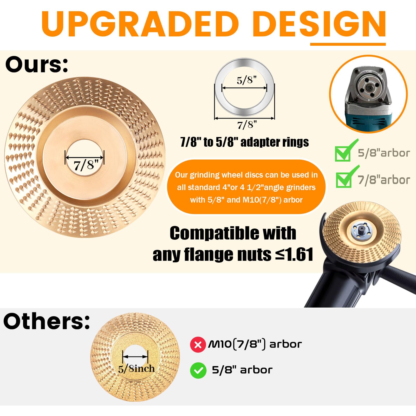 Snapklik.com : 13PCS Wood Carving Disc Set For 4" Or 4 1/2" Angle ...